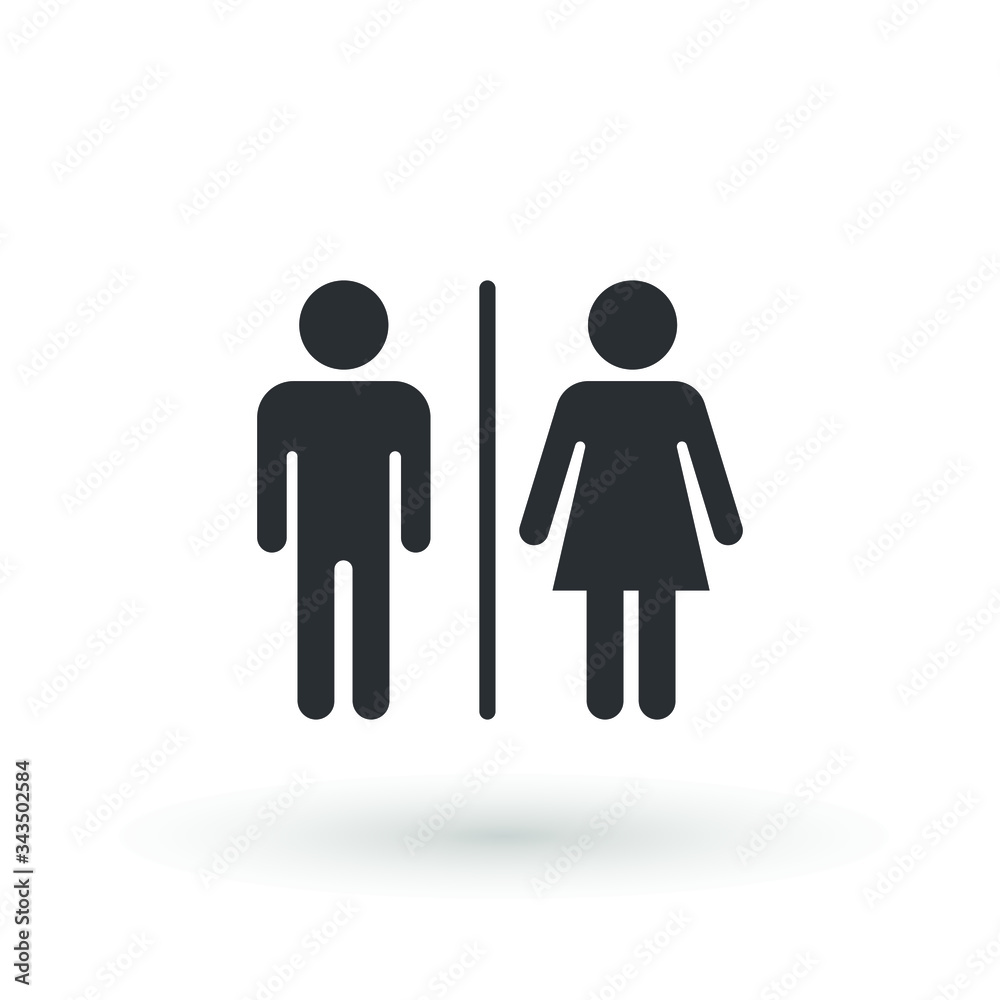 Toilet Icon Or Logo Wc Symbols Toilet Sign Bathroom Male And Female