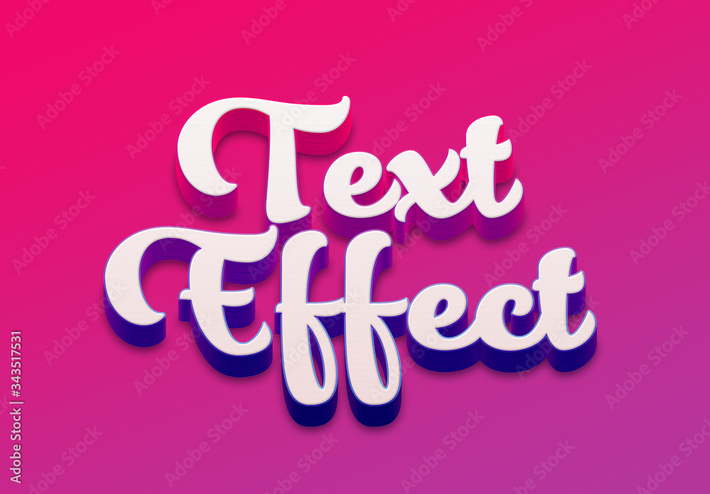 Happy Extruded Letters Style Effect Mockup Stock Template | Adobe Stock