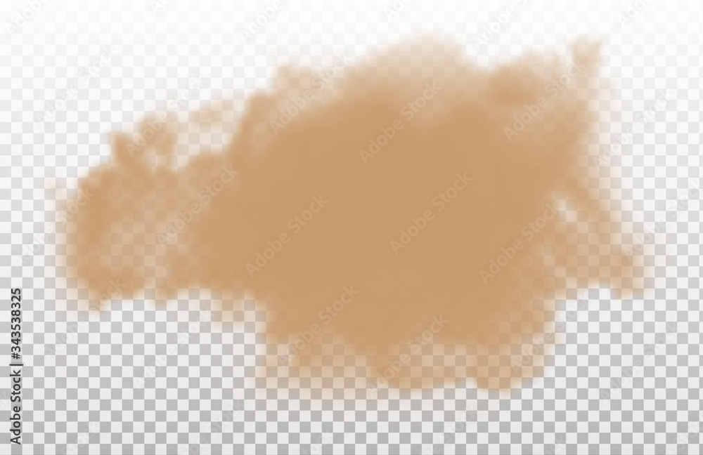 Desert cloud or dirt sand smoke isolated on transparent background ...