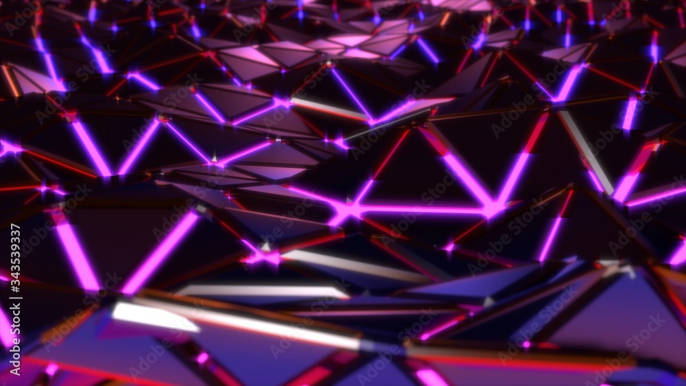 Purple architectural background. Modern concrete arched composition in ...