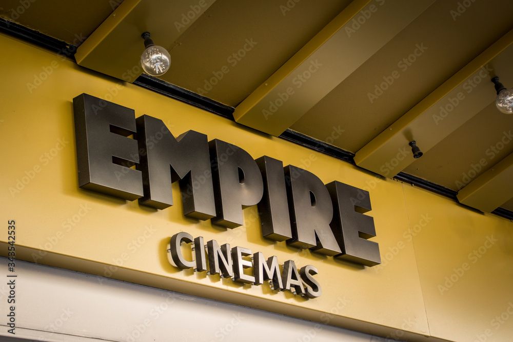 LONDON- Empire Cinemas exterior logo on Haymarket in London's West End ...