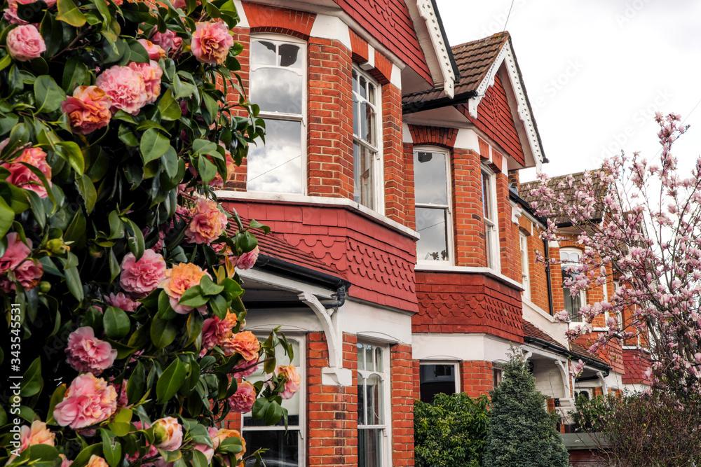 Street of typical British terrace houses Stock Photo | Adobe Stock