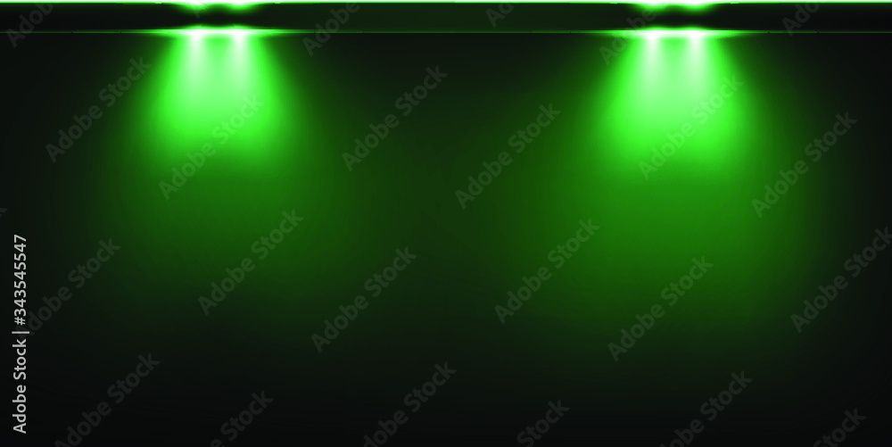 Background with glowing green Lights. Beautiful banner design with ...