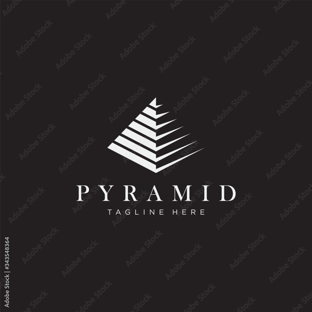 Pyramid Logo Template vector illustration Stock Vector | Adobe Stock