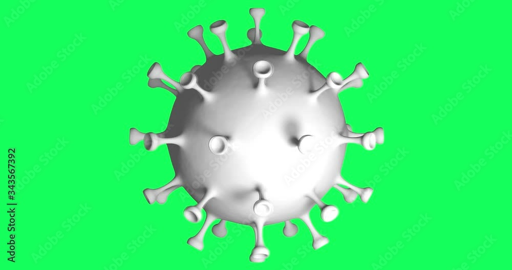 Coronavirus (COVID-19) medical animation. White clean render loop ...