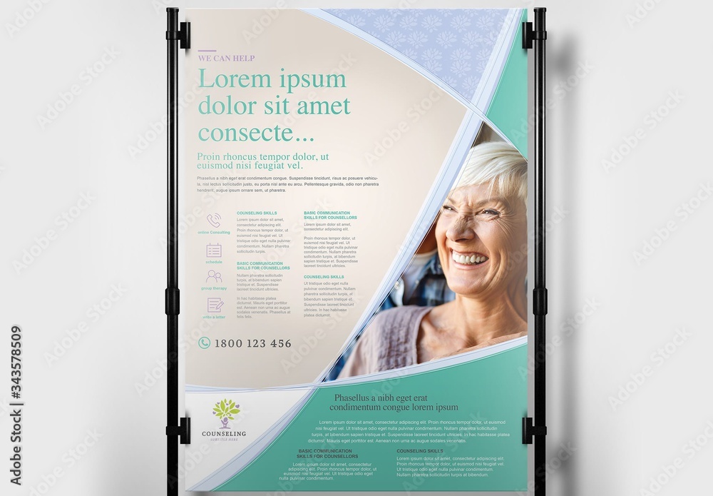 Modern Poster or Banner Layout for Community Groups & Non Profits Stock ...
