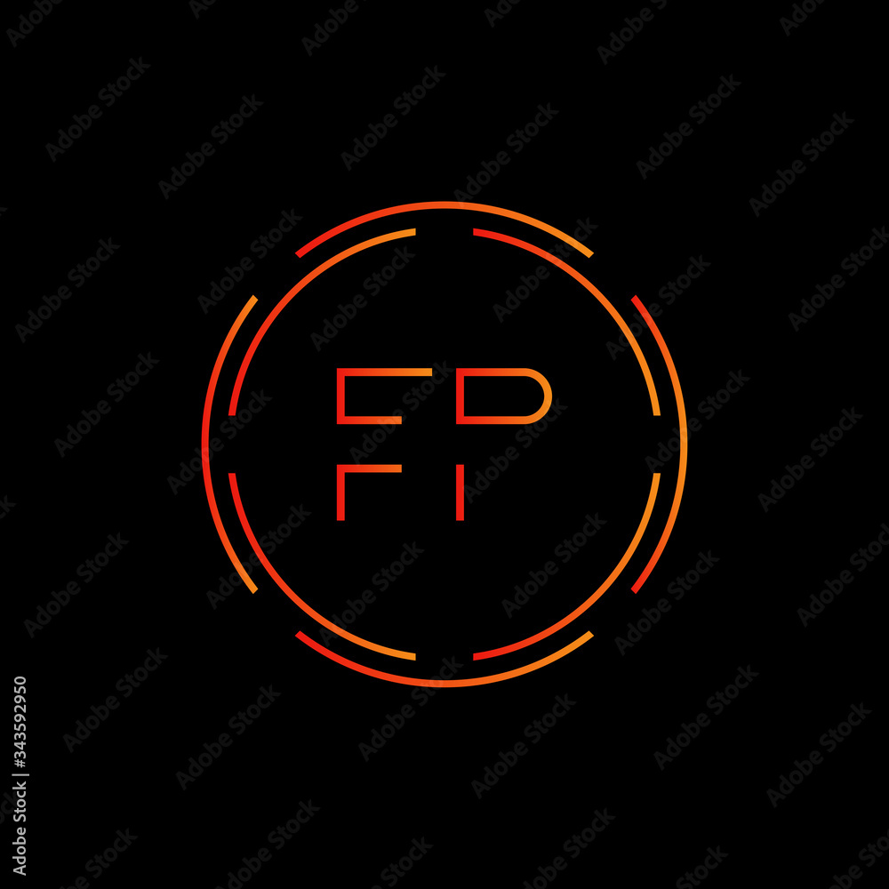 Initial Letter FP Logo Design Vector Template. Creative Linked ...