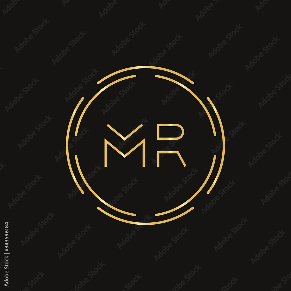 Initial MR letter Logo Design vector Template. Abstract Letter MR logo ...