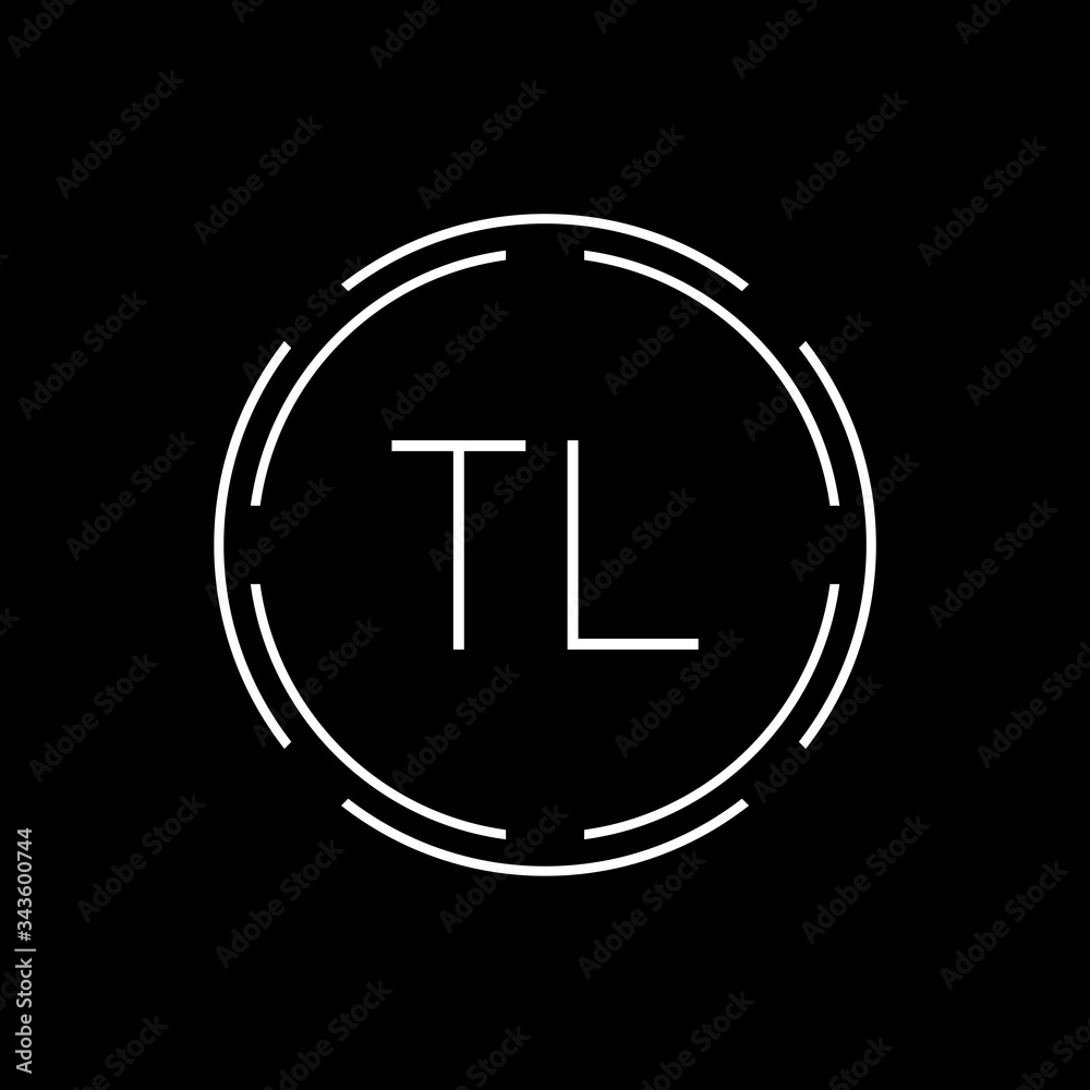 Initial Letter TL Logo Creative Typography Vector Template. Circle ...