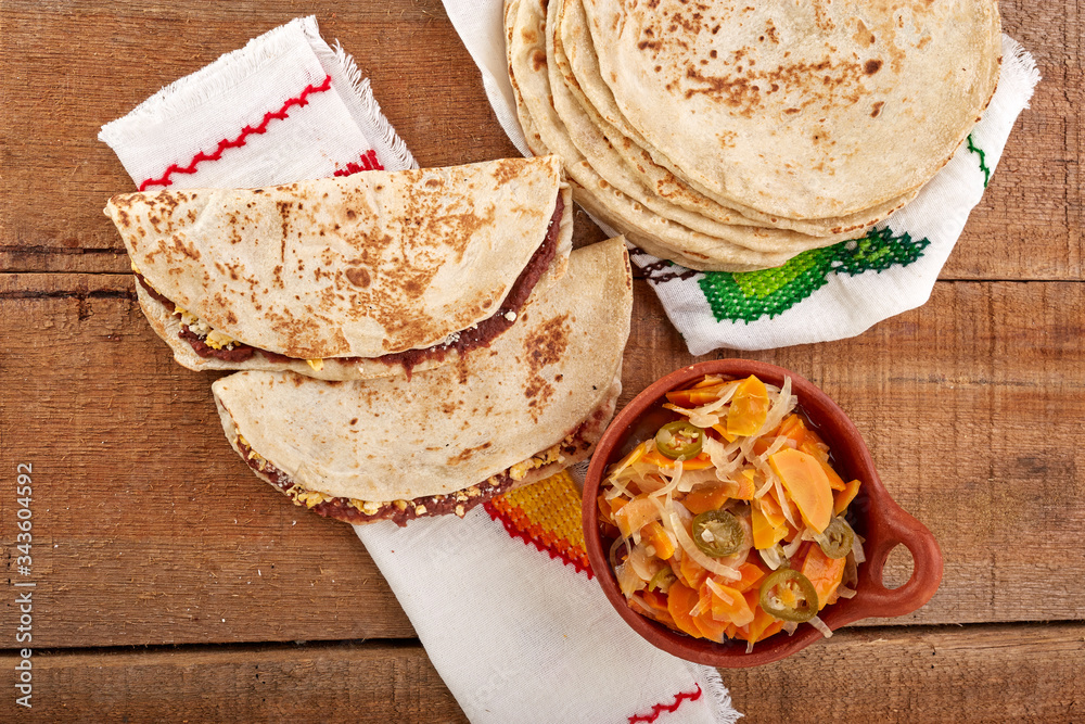 Comida típica Baleadas Stock Photo | Adobe Stock