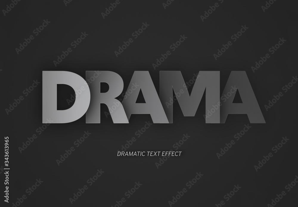 Dramatic Dark Shaded Text Effect Stock Template | Adobe Stock