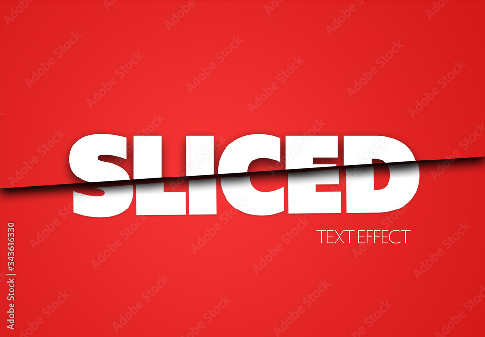 Simple Sliced Text Effect Stock Template | Adobe Stock