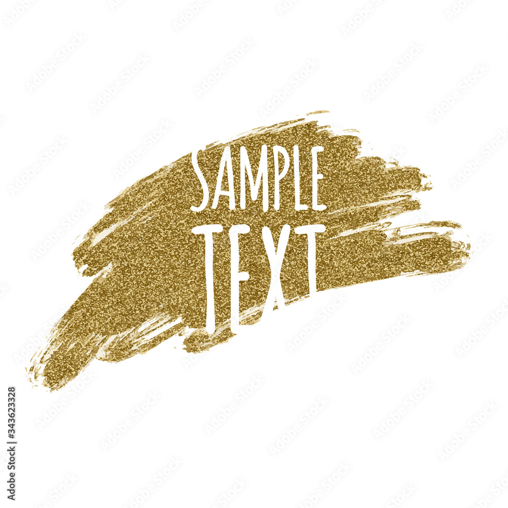 Vector illustration hand drawing gold brush stroke paint background for ...