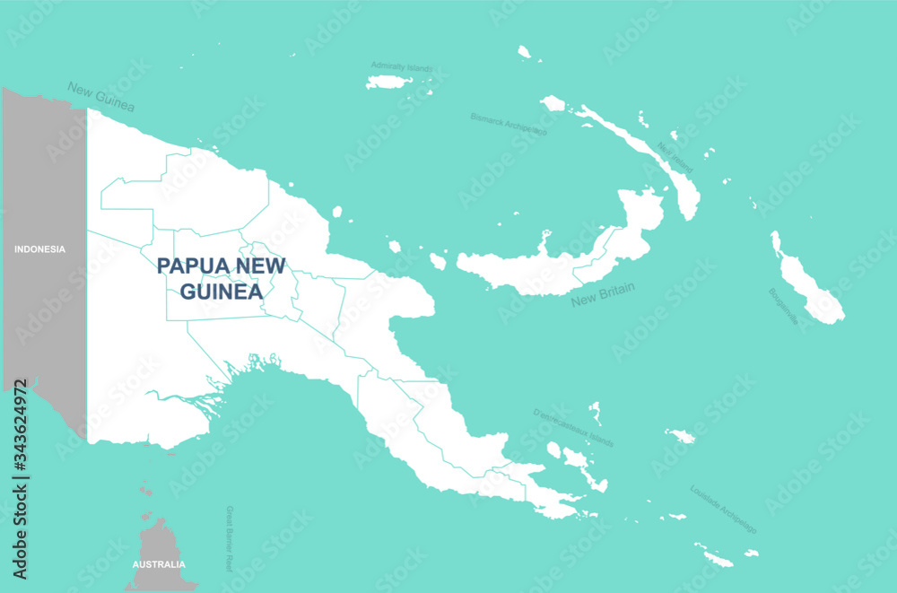 vector map of papua new guinea. National Map of Papua New Guinea. Stock ...