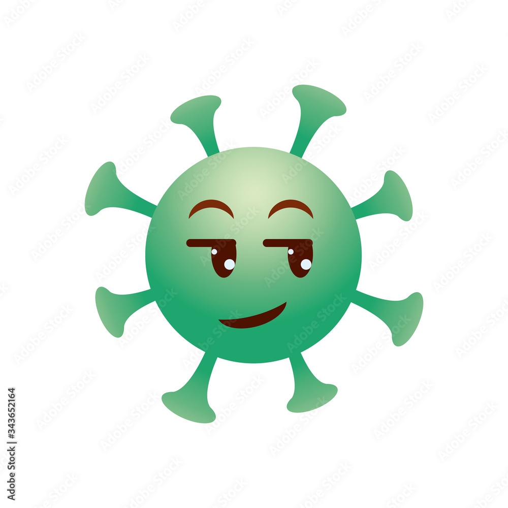 Emoji coronavirus concept, serius coronavirus emoji icon, gradient ...