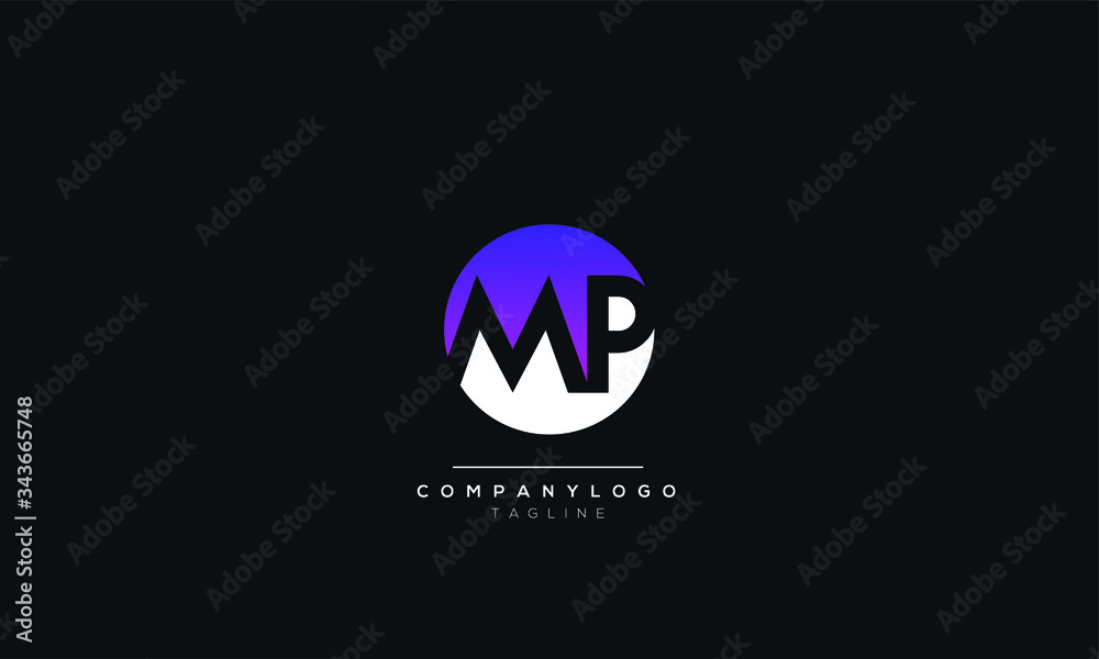 MP Letter Logo Design Icon Vector Symbol Stock Vector | Adobe Stock