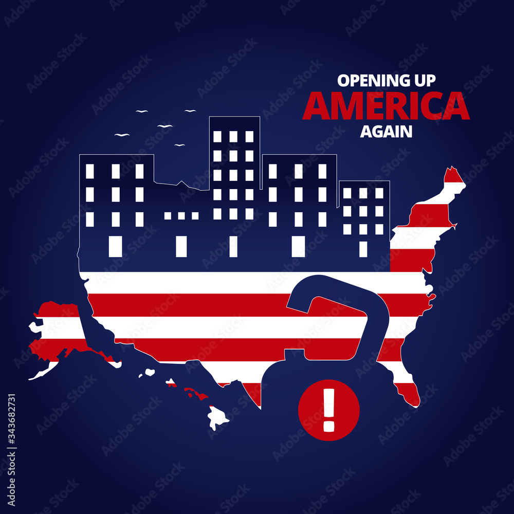 Illustration vector graphic of United States map with padlock symbol ...