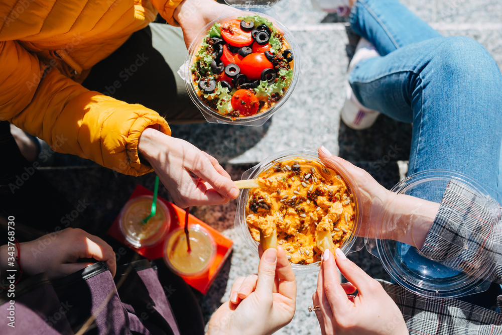 People Sharing Food
