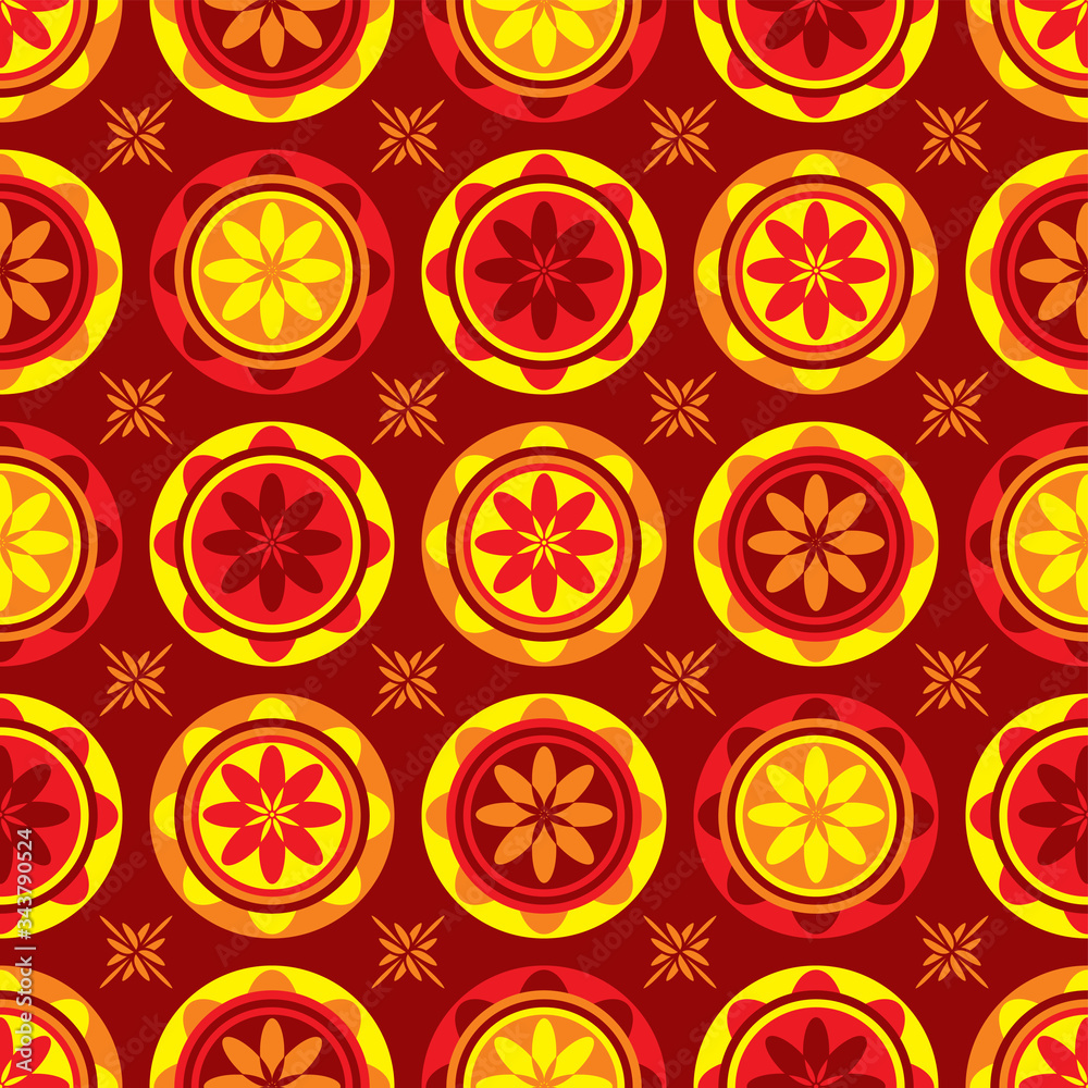 Seamless African Flower Design Pattern for fabric and textile print ...