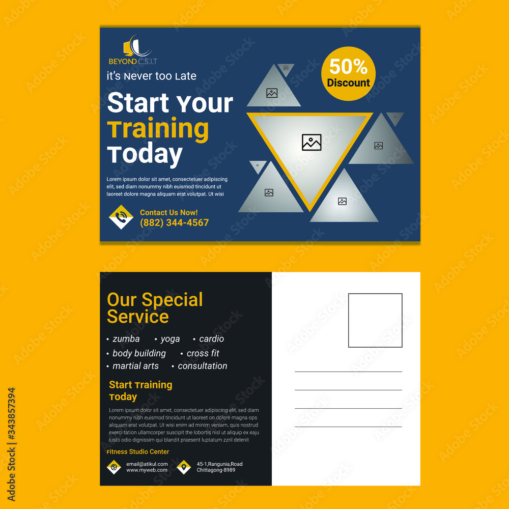 Gym Poster Card Design Template, poster card You can use any design you ...