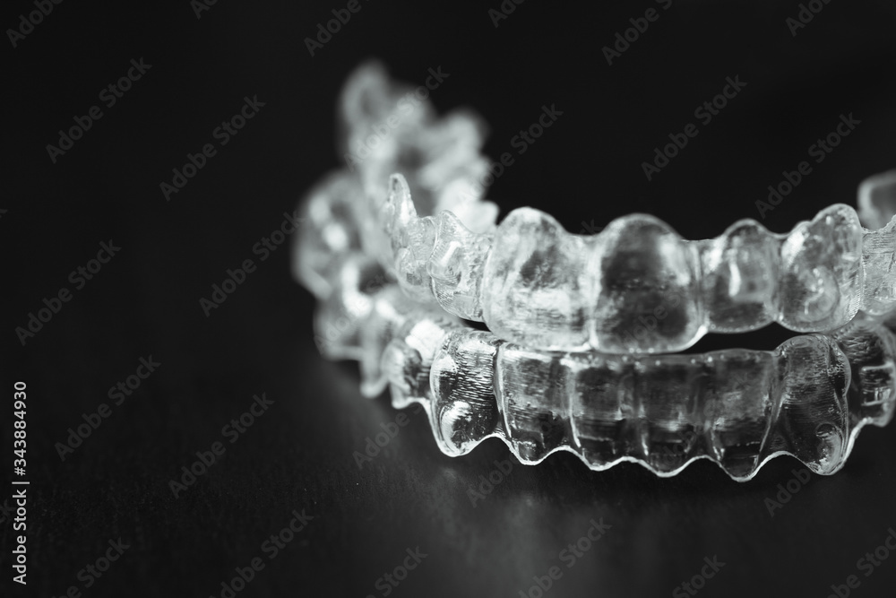 Transparent plastic dental retainer teeth alignment corrector Stock ...