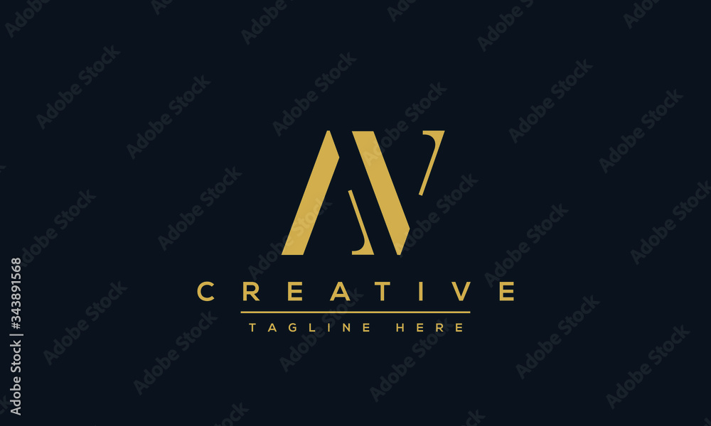 AV Letter Logo Design. Creative Modern Alphabet letters monogram icon A ...
