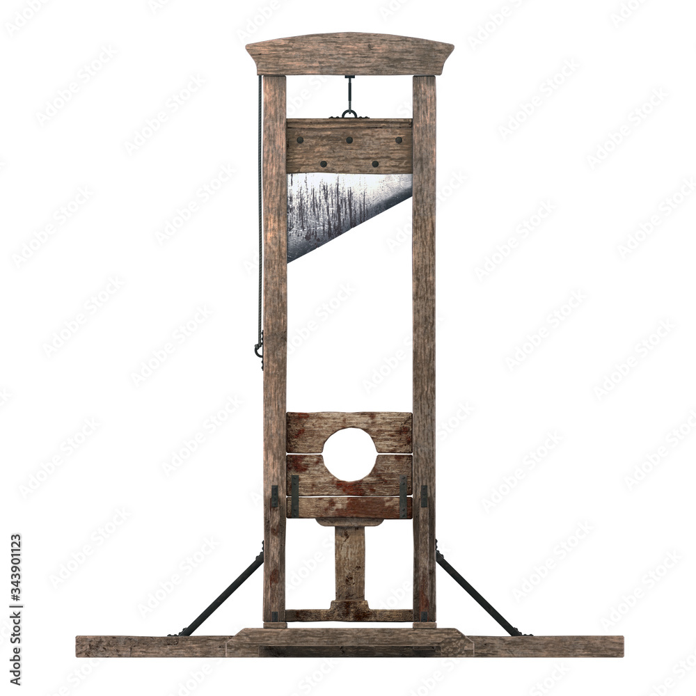 Guillotine - 3d illustration isolated on white background Stock ...