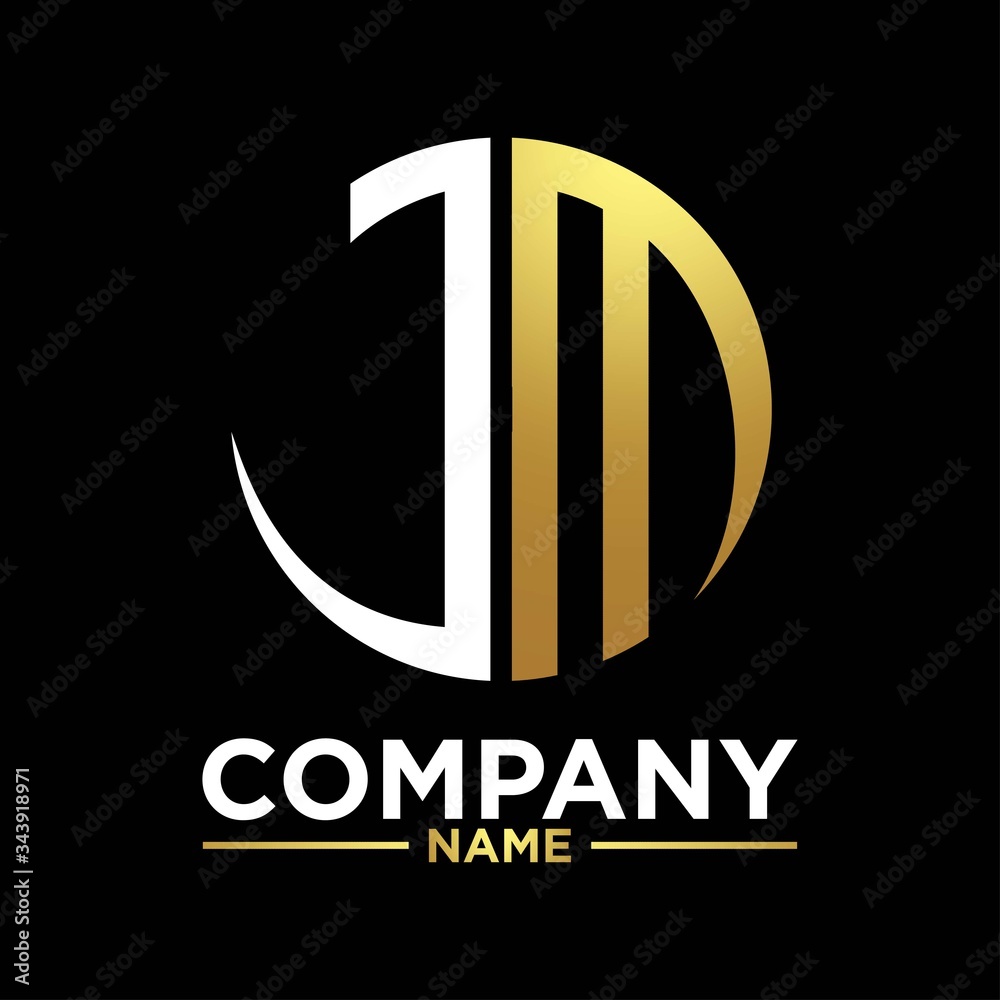 JM initials circle logo monogram designs modern templates luxurious ...