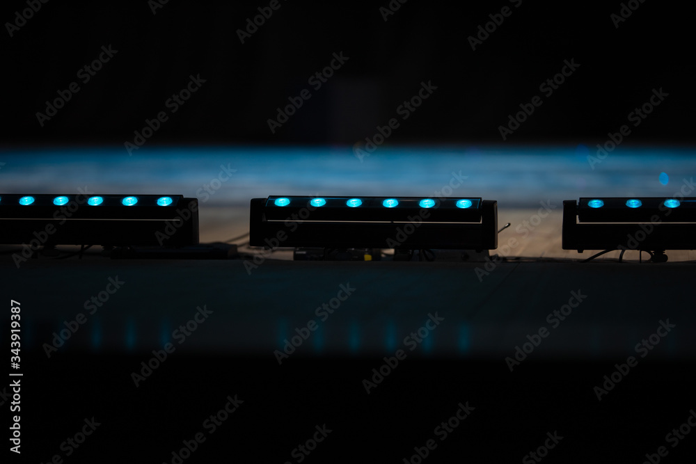 Theater stage with curtain and white screen. Texture background for ...