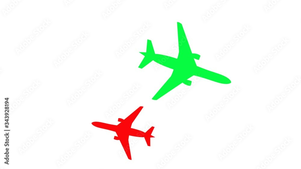 4K Commercial Airline Plane flying overhead and passing through the sky ...