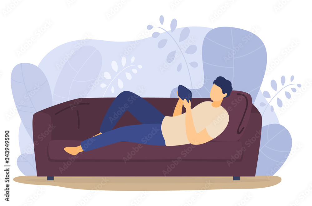 People using modern gadgets, electronic device technology, cartoon ...