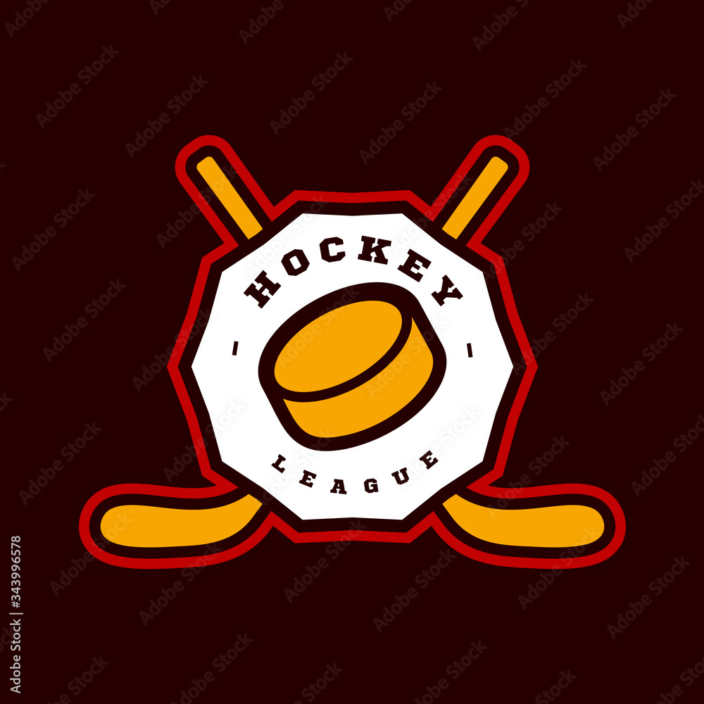 Hockey sport logo. Modern professional sporty hockey championship or ...