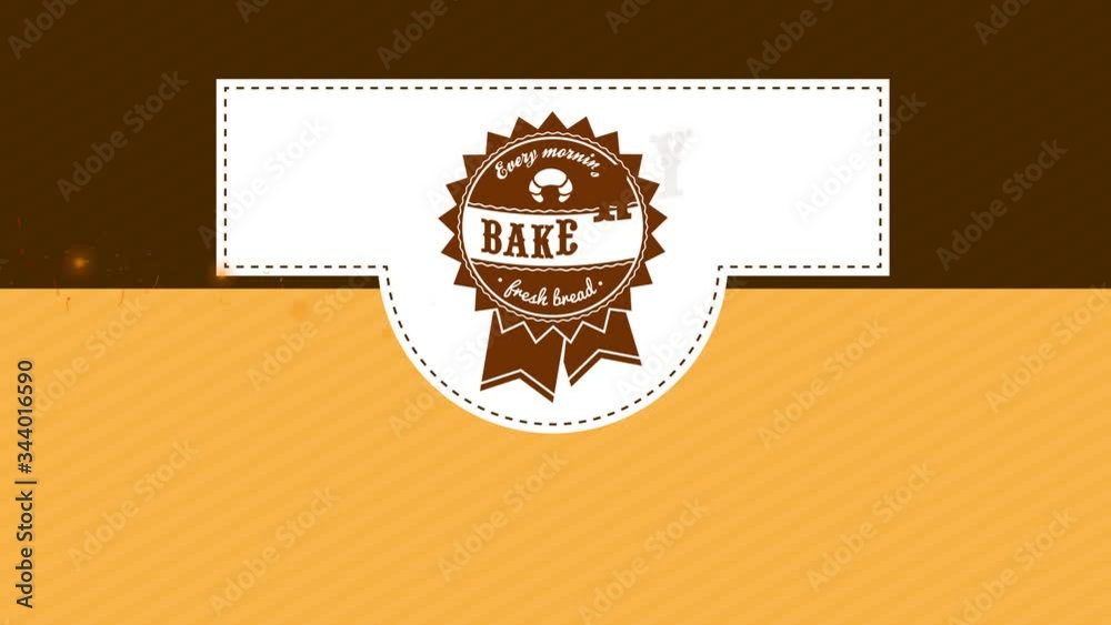 Linear Scaling Animation Of Fresh Bread Bakery Packaging Design ...