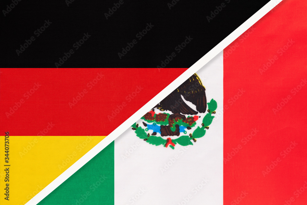 Germany vs Mexico, symbol of two national flags. Relationship between ...