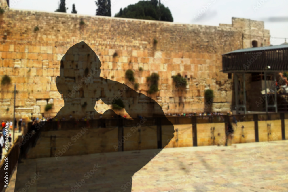 Shadow silhouette of a Israeli soldier (Israel Defense Forces, IDF ...
