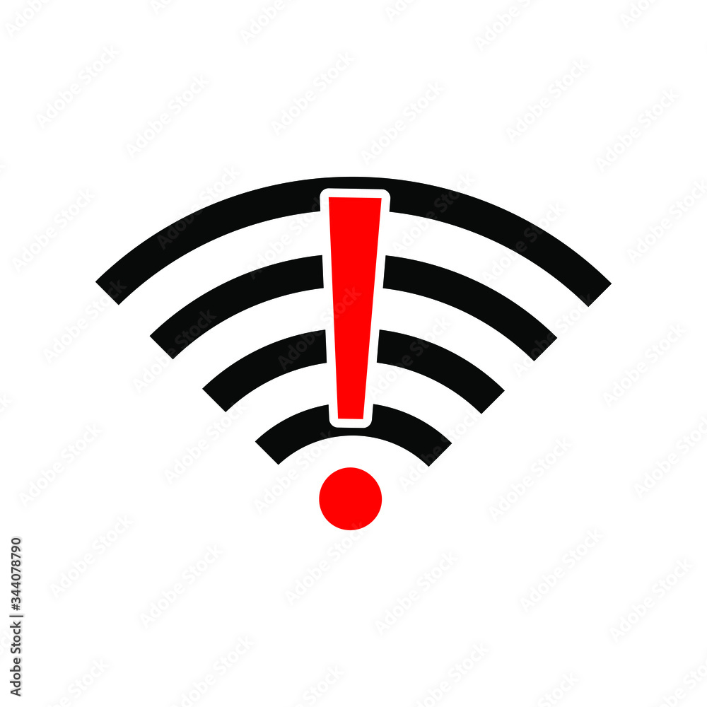 No Internet connection icon. Weak, no signal, bad antenna sign. Bad ...