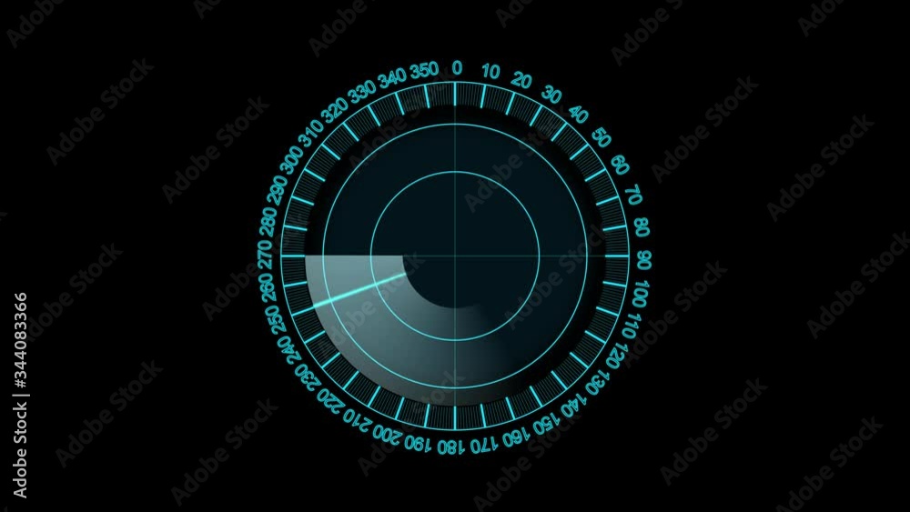 animated radar, can be used for background or video overlays Stock ...