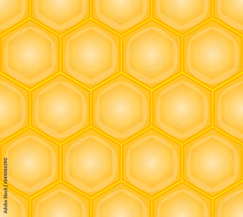 Seamless honeycomb pattern. Geometric bees hive background. Seamless ...