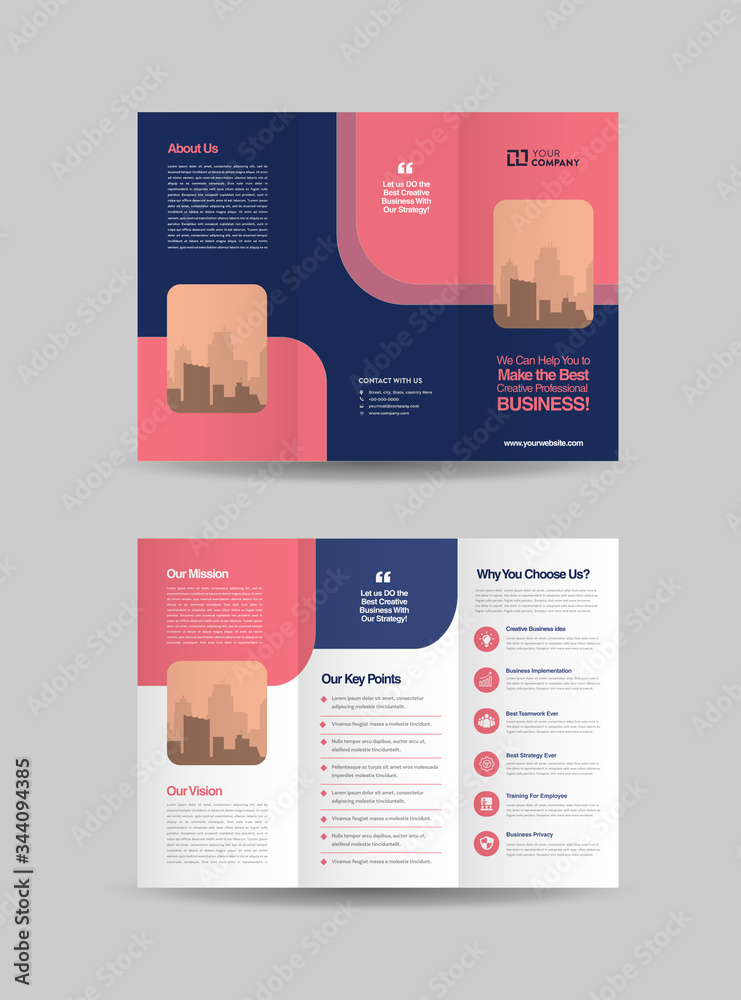 Business Tri-fold Brochure Design | Three Folded Flyer | Handout Design ...