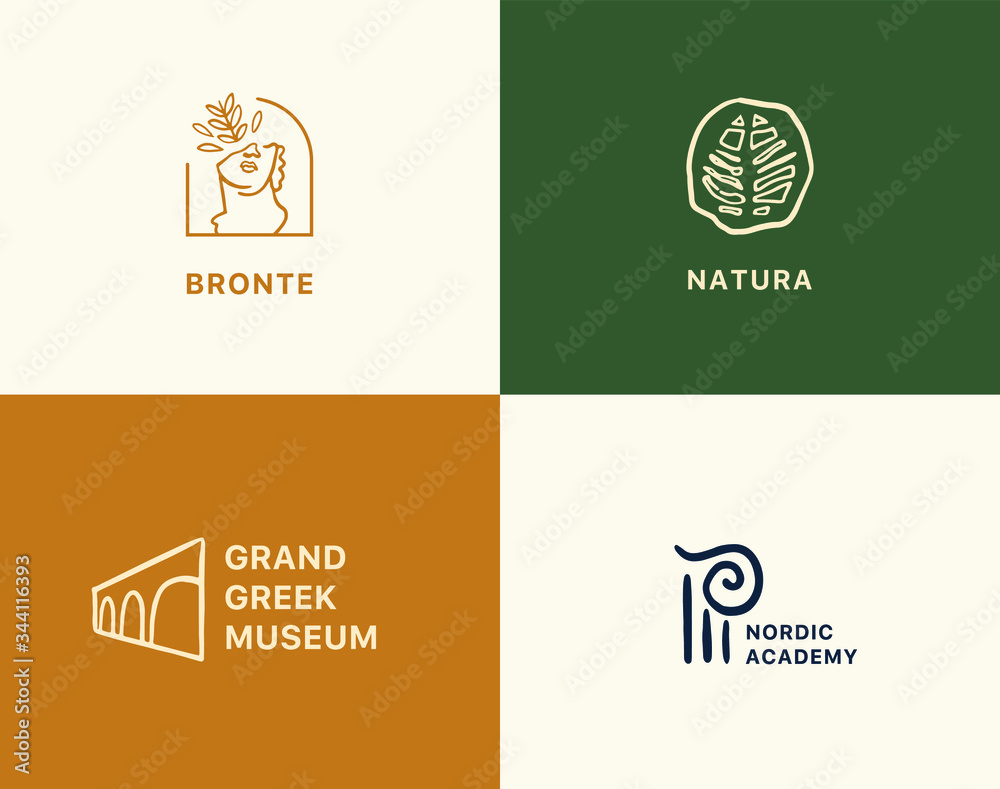 Premade logo set of Art. Gallery vector collection. Stock Vector ...