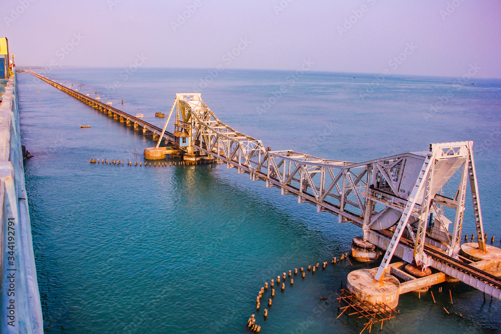 Pamban Bridge is a railway bridge which connects the town of Mandapam ...