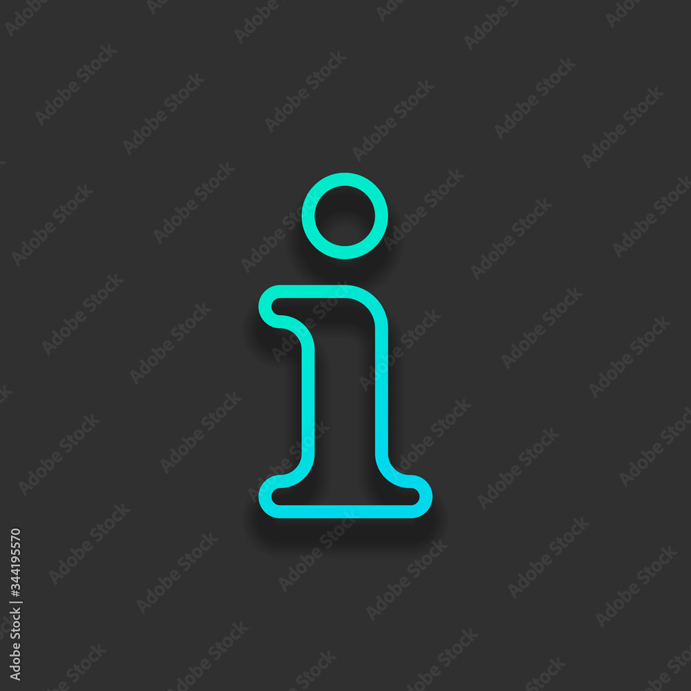 Vecteur Stock Information symbol, inform desk, i letter, outline design ...
