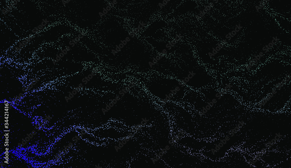 Dotted Surface Made With Generative Art Algorithm Perlin Gradient Simplex Noise For Texture