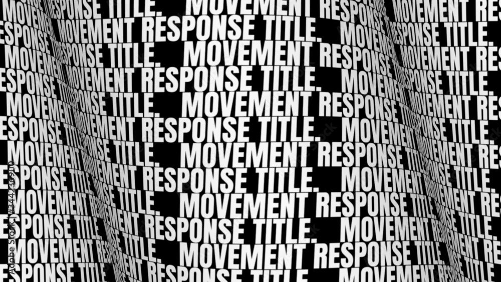 Scrolling Words Movement Response Title Stock Template | Adobe Stock