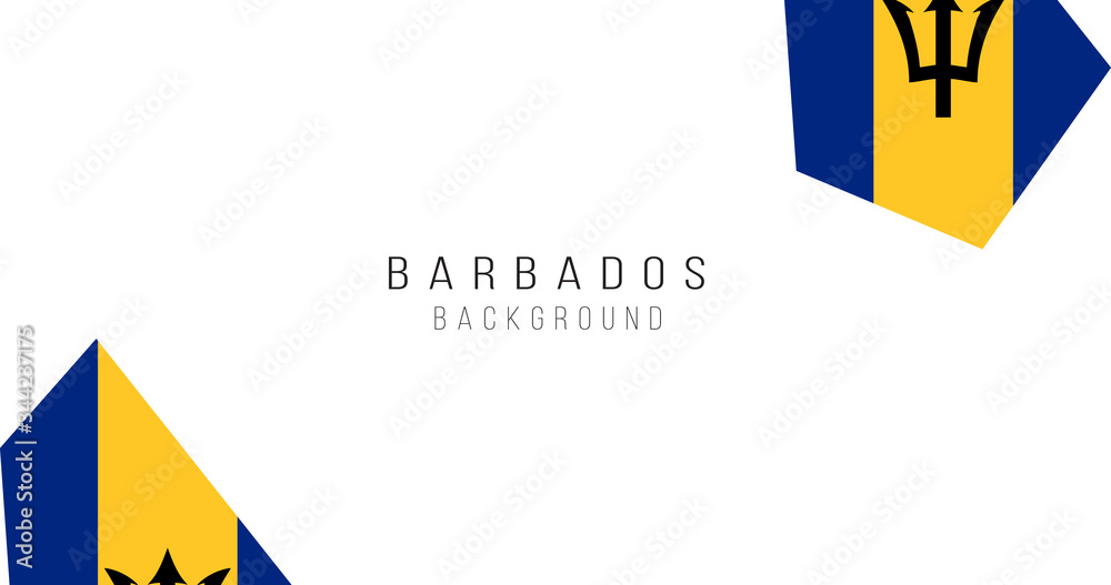 Barbados flag map background. The flag of the country in the form of ...