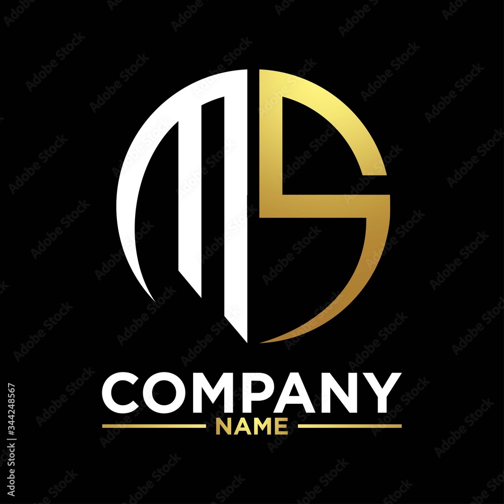 MS initials circle logo monogram designs modern templates luxurious ...
