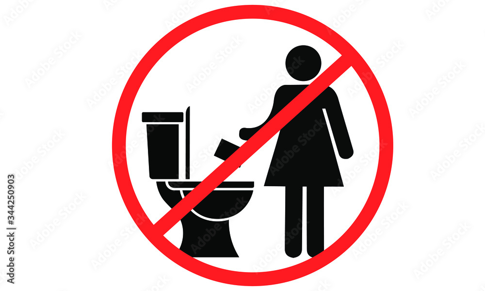 Do Not Flush non flush-able items down the Lavatory glyph icon ...