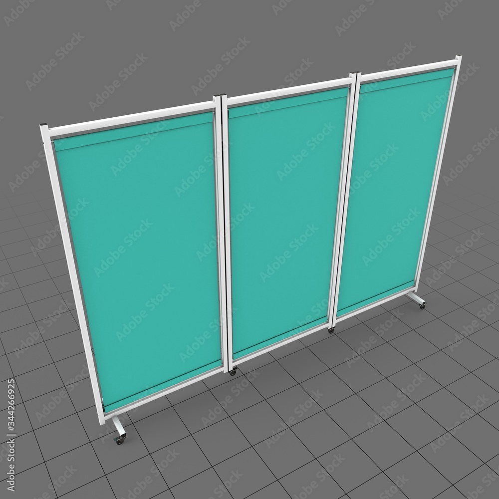 Straight medical privacy screen Stock 3D asset | Adobe Stock