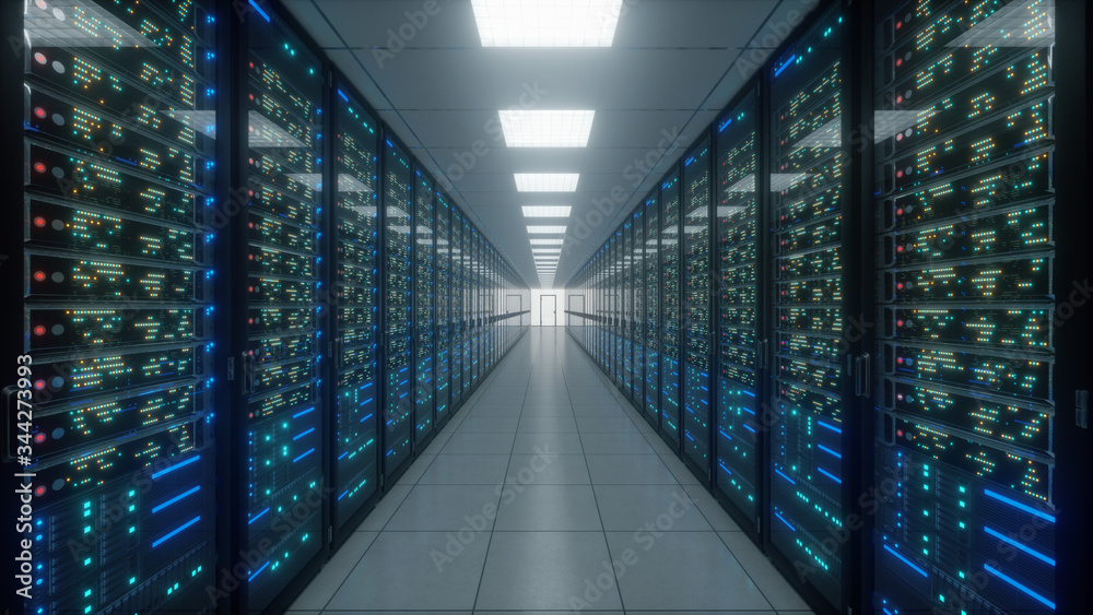 Photo Modern interior server room data center, MIKHAIL | Posters ...
