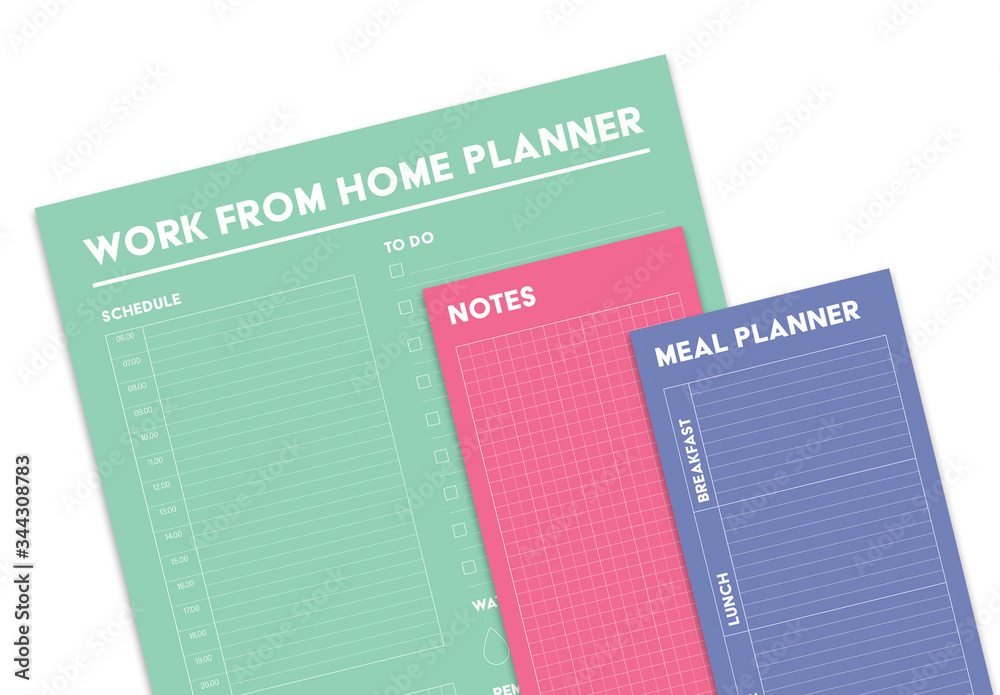 Colorful Planner Layout Stock Template | Adobe Stock